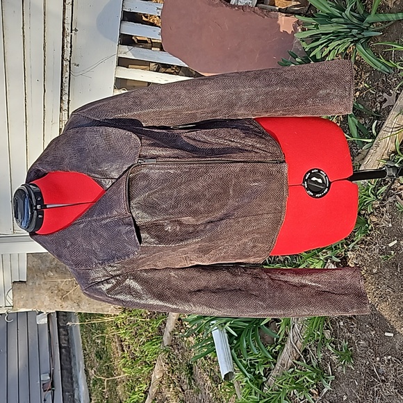 OBR | Jackets & Coats | Obr Snake Skin Print Leather Jacket | Poshmark